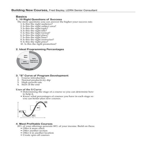 Building New Courses Handout | PDF