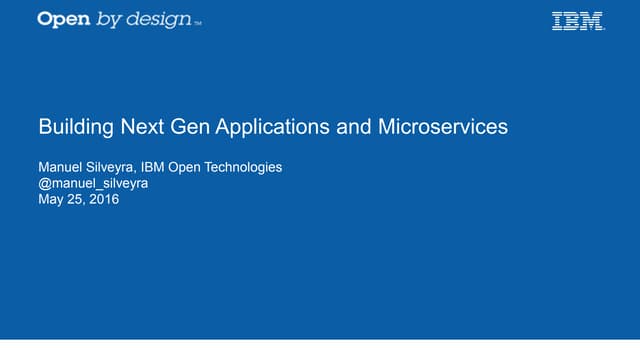 Building next gen applications and microservices | PPT Building next gen applications and microservices | PPT