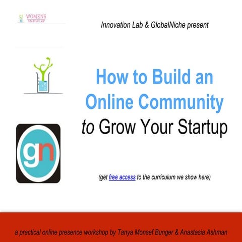 Building Online Community for Entrepreneurs by GlobalNiche | PPTX