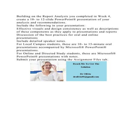 Building on the Report Analysis you completed in Week 4, create a 10.docx