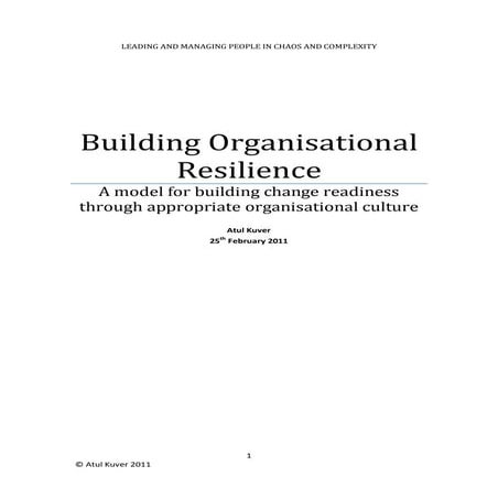 Building Organisational Resilience | PDF