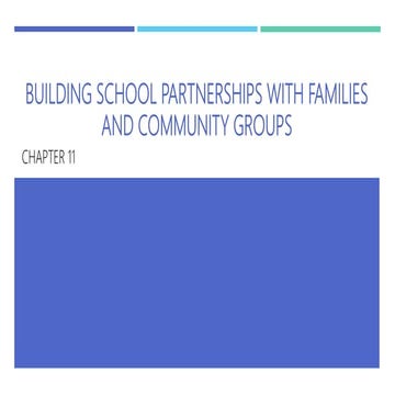 Building Partnership with Families and Community Groups | PPTX
