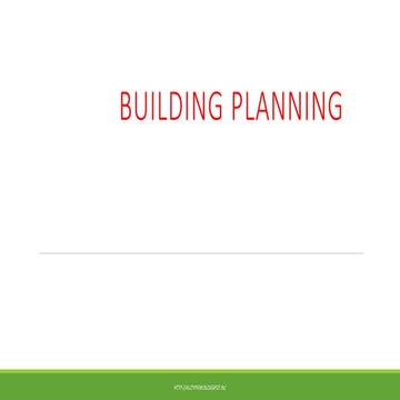 Building planning | PPTX