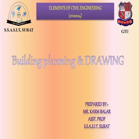 principles of Building planning (BTP) (ECE) | PPTX