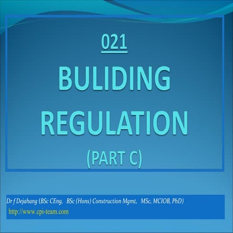 Building regulations part c | PPT