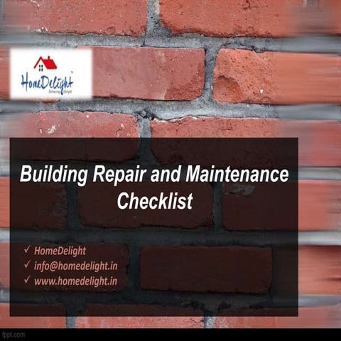 Building Repair and Maintenance Checklist.ppt