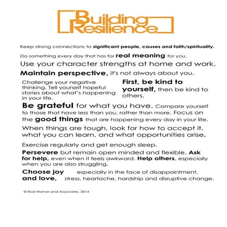 Building Personal Resilience infographic | PDF