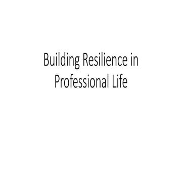 Building Resilience in Professional Life.pptx | Mental Health ...