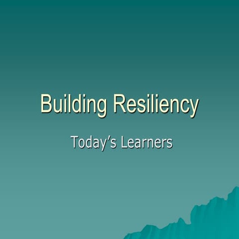 Building resiliency | PPT