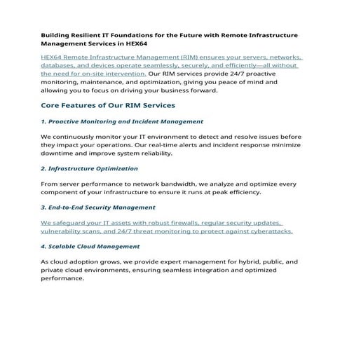 Building Resilient IT Foundations for the Future with Remote ...