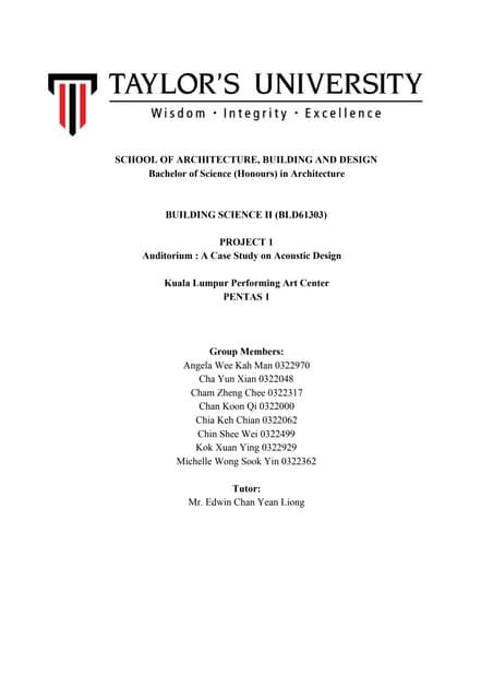 Building Science II KLPAC | PPT