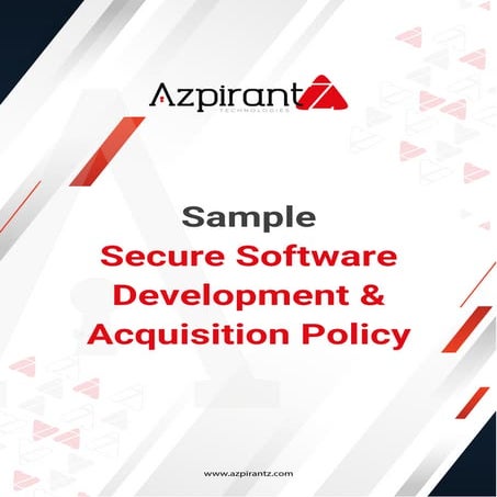 Building secure software starts with a solid policy. | PDF