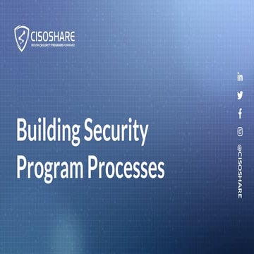 Building Security Program Processes | PPT