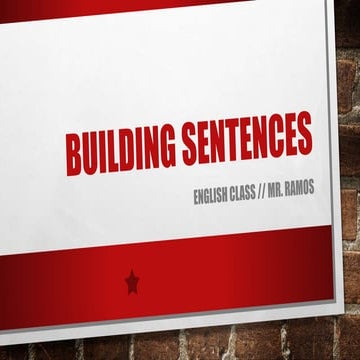 Building Sentences | PPT