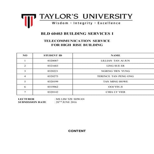 Building services Report | DOCX
