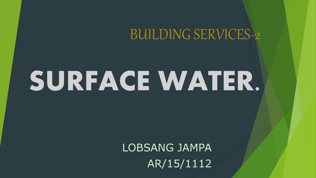 Lesson 3 surface water and groundwater | PPTX