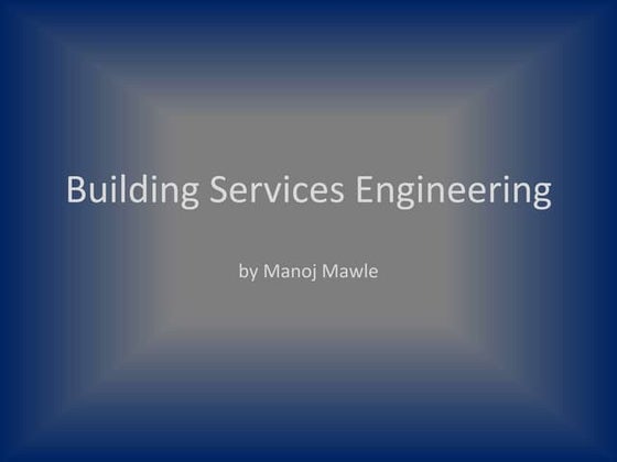 Introduction To Building Services | PDF