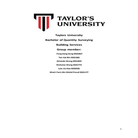 Building services report | DOCX