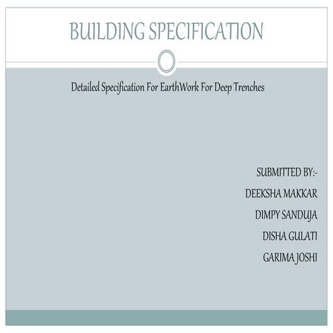 Earthwork and excavation | PPTX