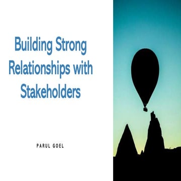 Building Strong Relationships with Stakeholders | PPTX