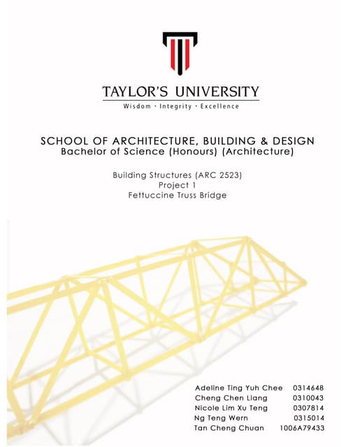 Final Report (Balsa Wood Bridge Design) | PDF