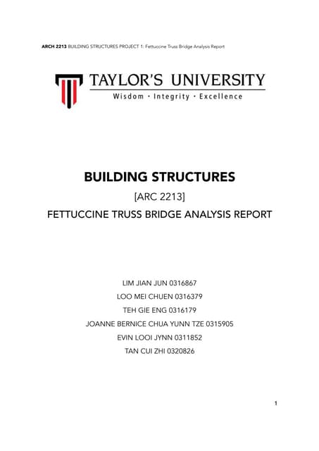 Final Report (Balsa Wood Bridge Design) | PDF