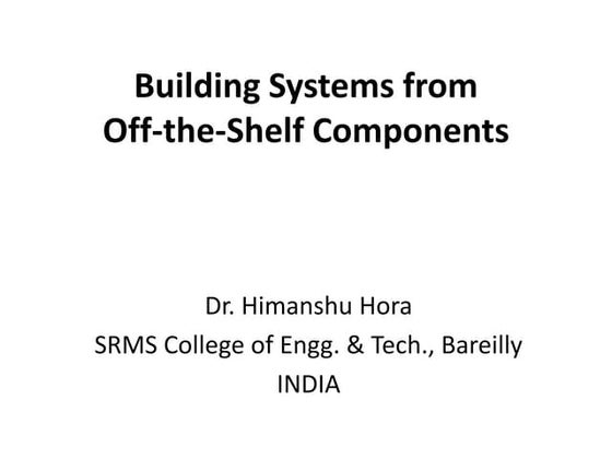 Off the-shelf components (cots) | PPTX