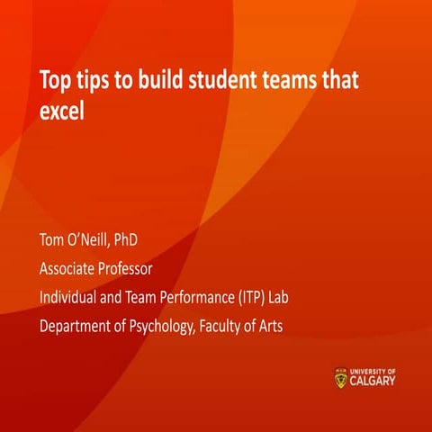 Top tips to build student teams that excel | PPTX