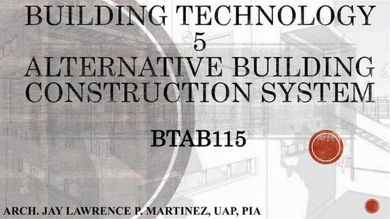 BUILDING TECHNOLOGY - Wall Panel Systems | PPTX