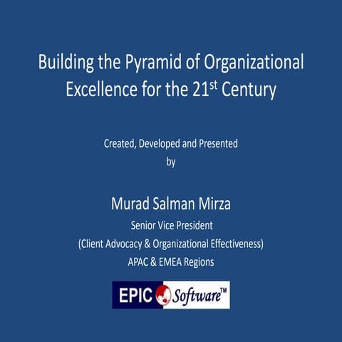 Building the Pyramid of Organizational Excellence for the 21st Century ...