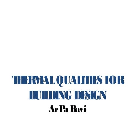 Building thermal quantities | PPT