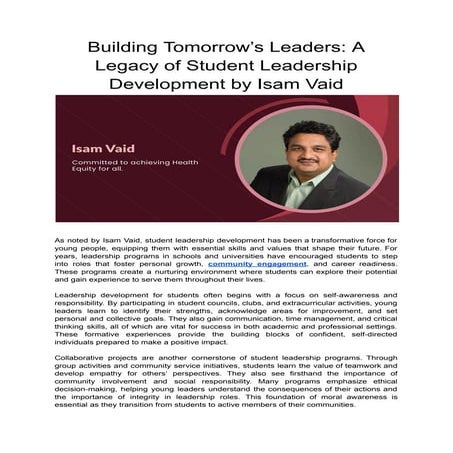 Building Tomorrow’s Leaders_ A Legacy of Student Leadership Development ...