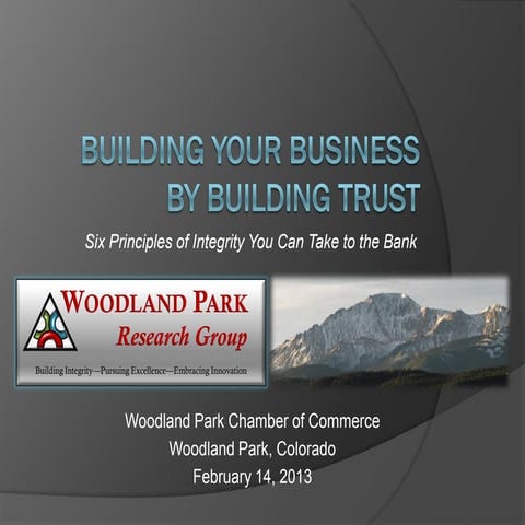 Building Your Business by Building Trust | PPT | Free Download