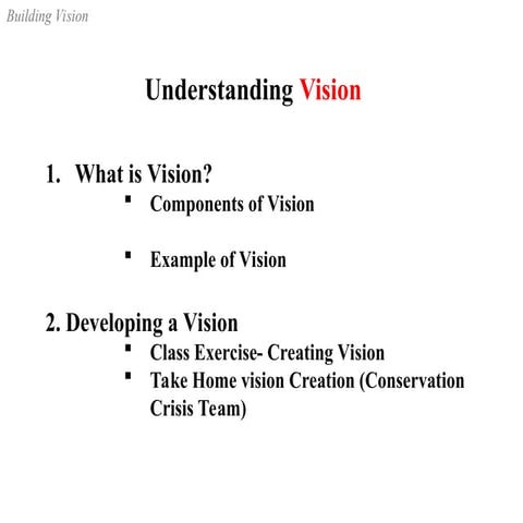 BUILDING VISION - UNDERSTANDING VISION.ppt