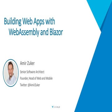 Building Web Apps With Webassembly And Blazor Pptx