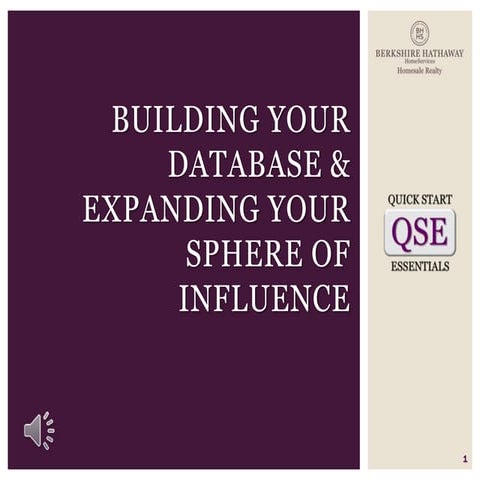 Building Your Database & Expanding Your Sphere of Influence | PPT