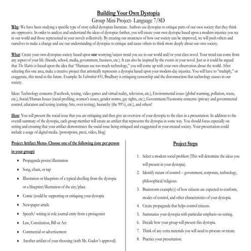Building your own dystopia | DOCX