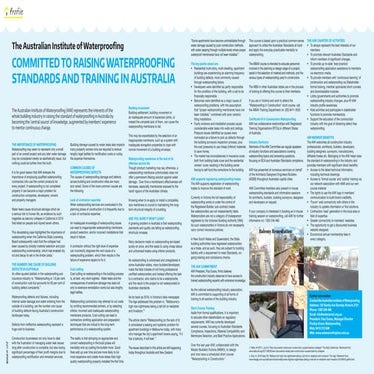 Australian Institute of Waterproofing (AIW) - Standards | PDF ...
