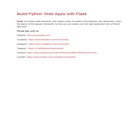 Build Python Web Apps With Flask