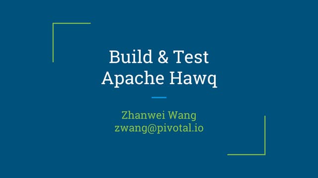Build And Test Apache Hawq Pptx Programming Languages Computing 8661