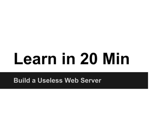 Build web server | PPT Build web server | PPT