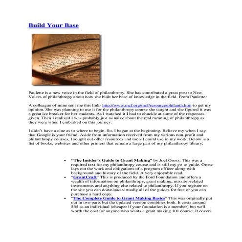 Build Your Base Feb09 | PDF