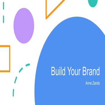 Personal Brand for High School Students | PPTX