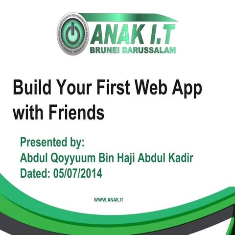 Build your first web app with friends | PPT