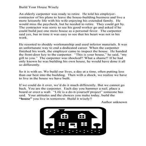 Build your house wisely | DOC
