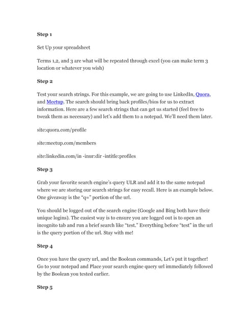 Recruiters Boolean Cheat Sheet