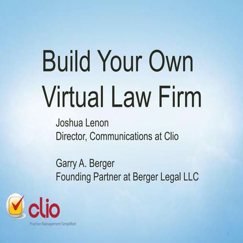 Build your own virtual law firm | PPT