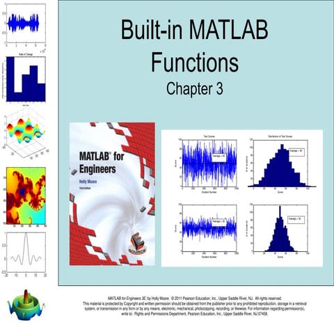 Built-in Functions presentation in MATLAB .ppt