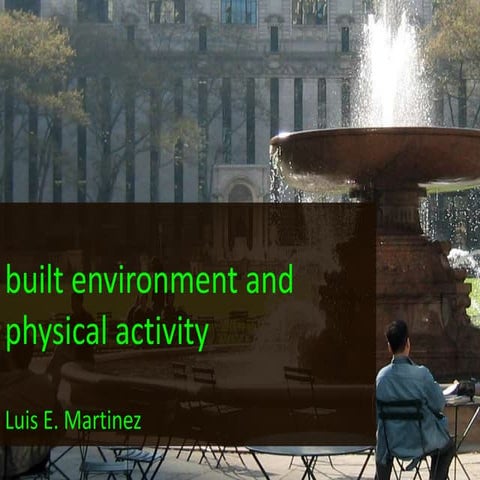 Built Environment Vs Physical Activity | PPT