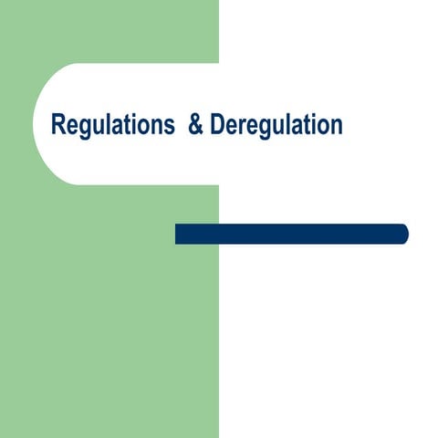 Buisness deregulation ppt | PPT